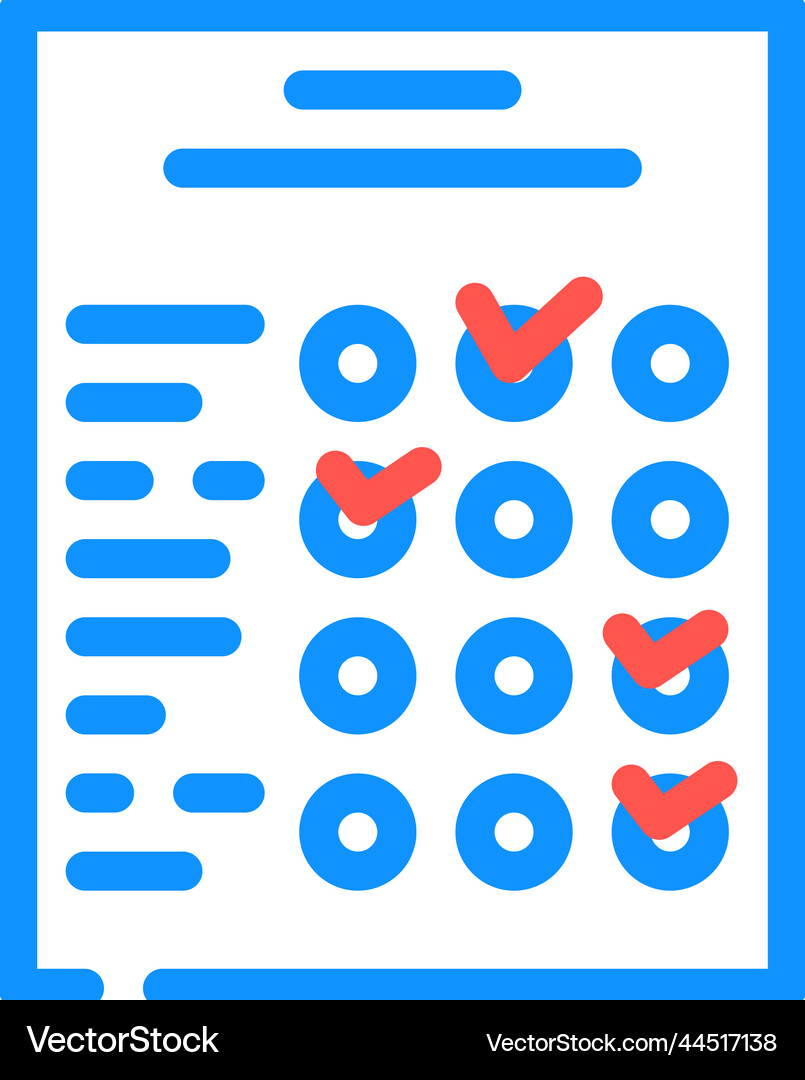 Survey customer testimonial color icon Royalty Free Vector