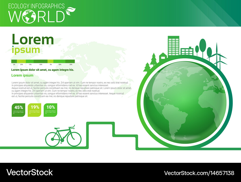 World environmental protection green energy Vector Image