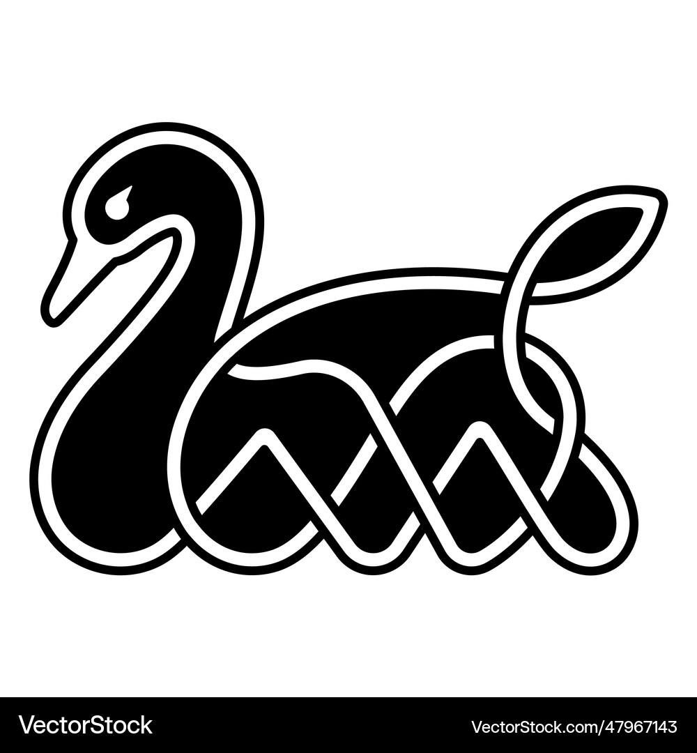 Celtic swan duck cut-out knot Royalty Free Vector Image