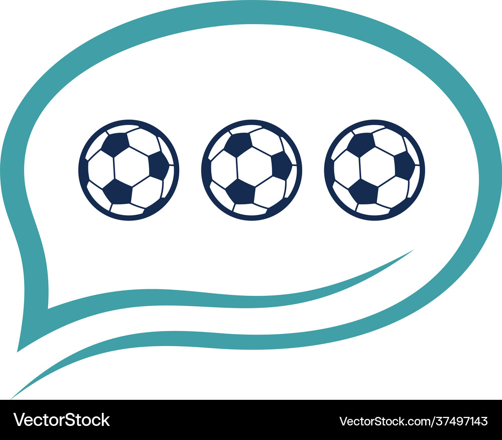 Chat soccer logo design creative football Vector Image