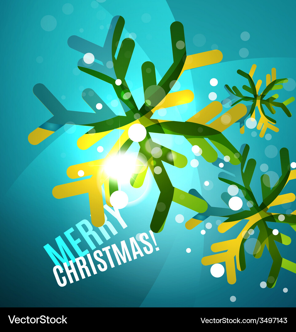 Colorful bright shiny christmas card Royalty Free Vector