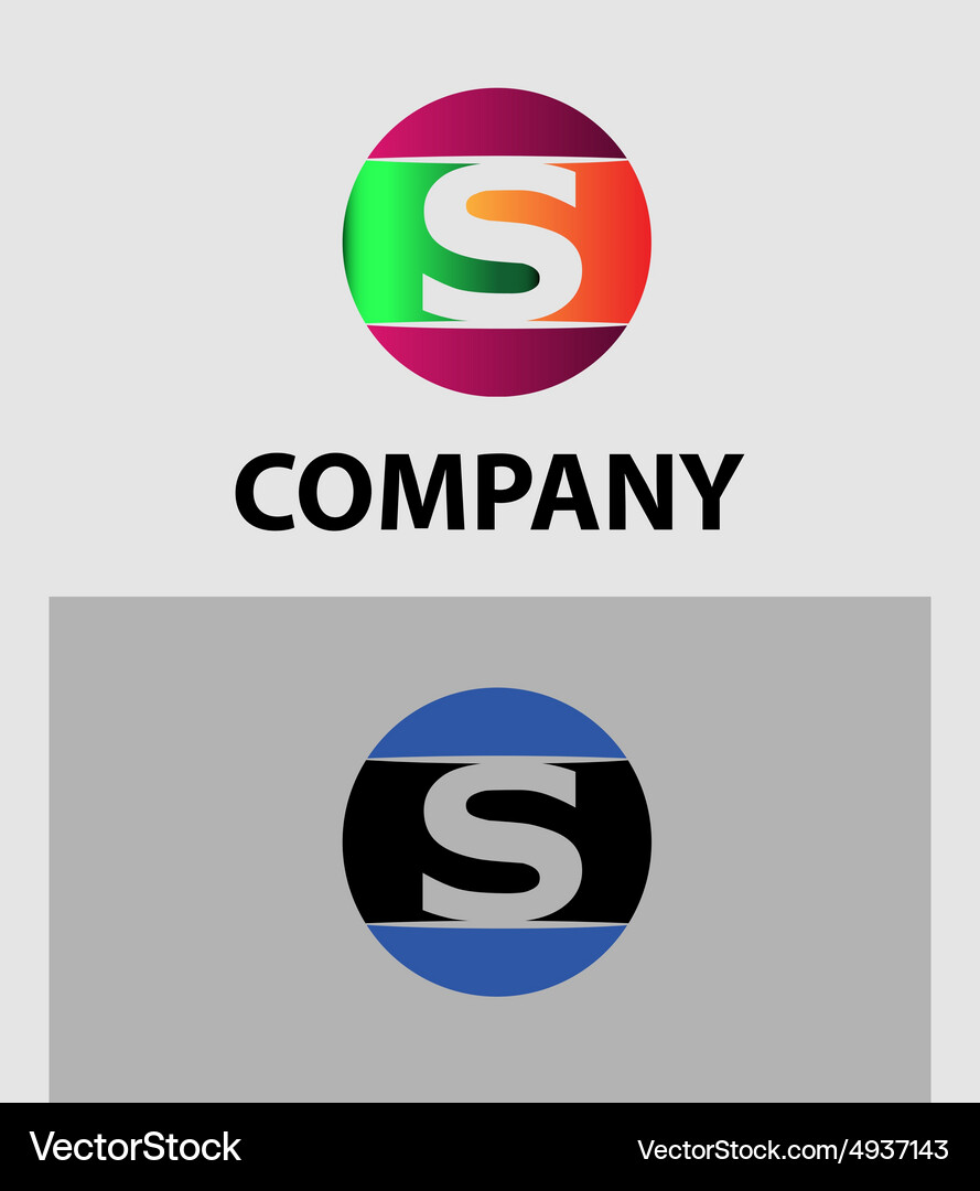 Letter s logo icons set graphic design Royalty Free Vector