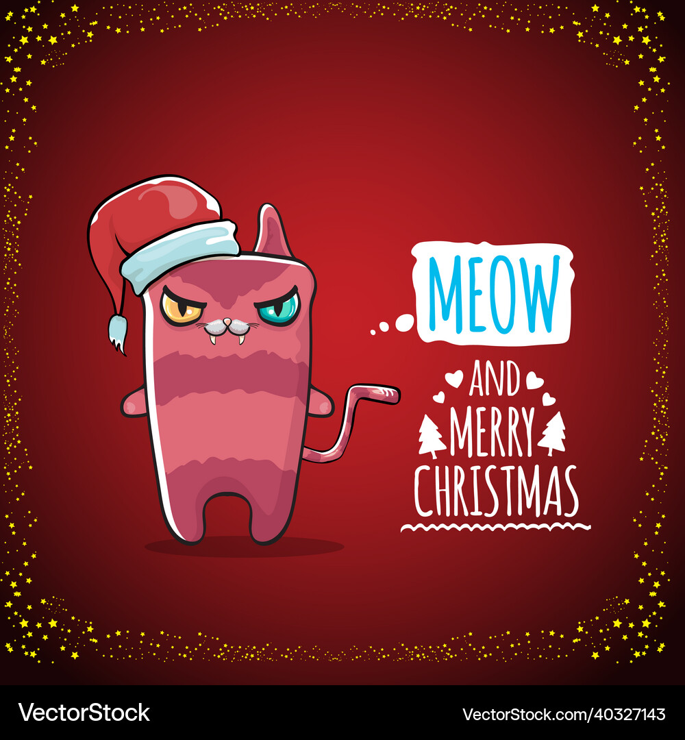 Merry christmas funky greeting card Royalty Free Vector