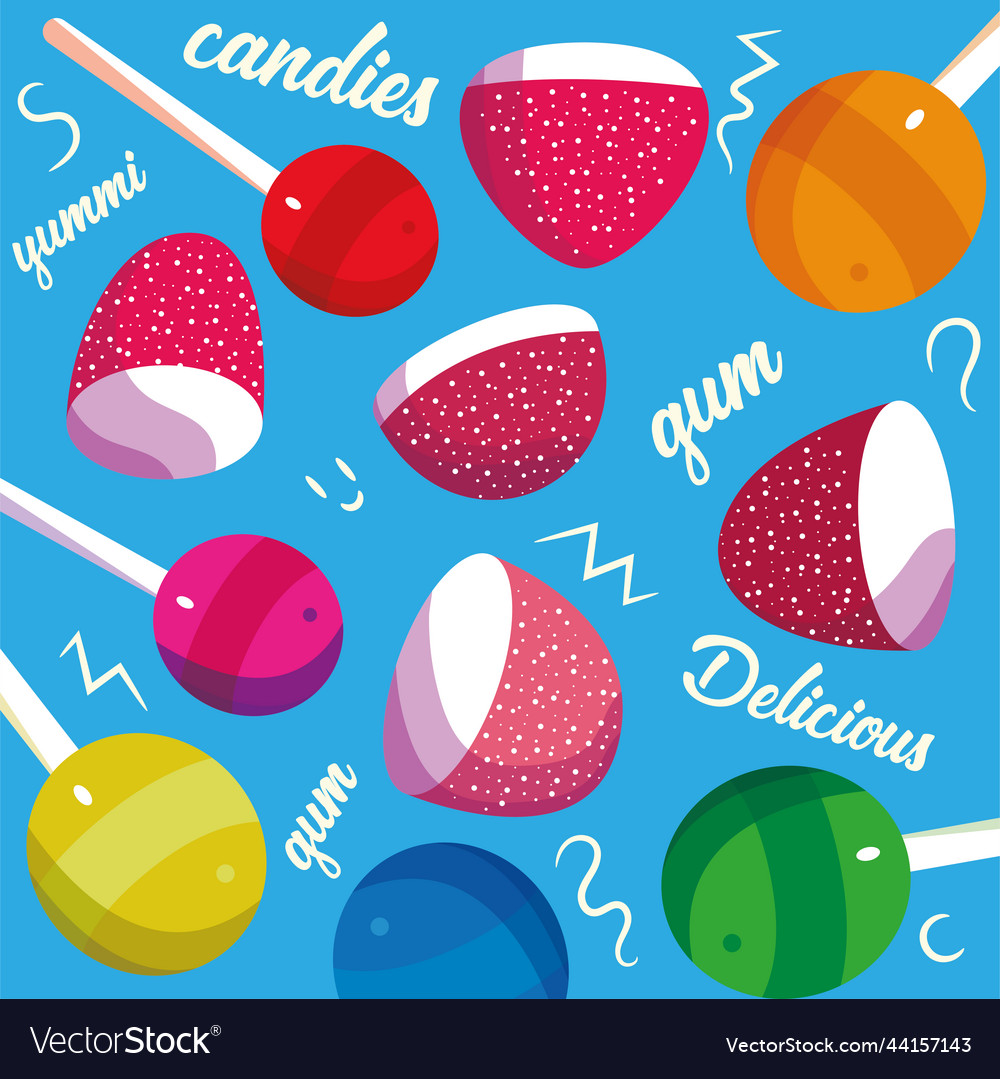 Seamless pattern background with marshmallows Vector Image