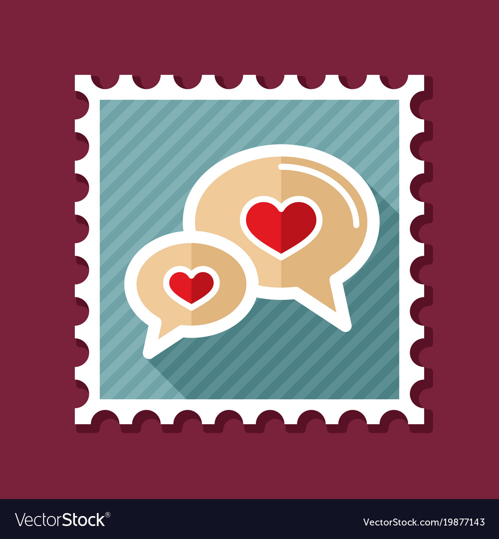 Speech bubbles heart stamp happy valentines day Vector Image