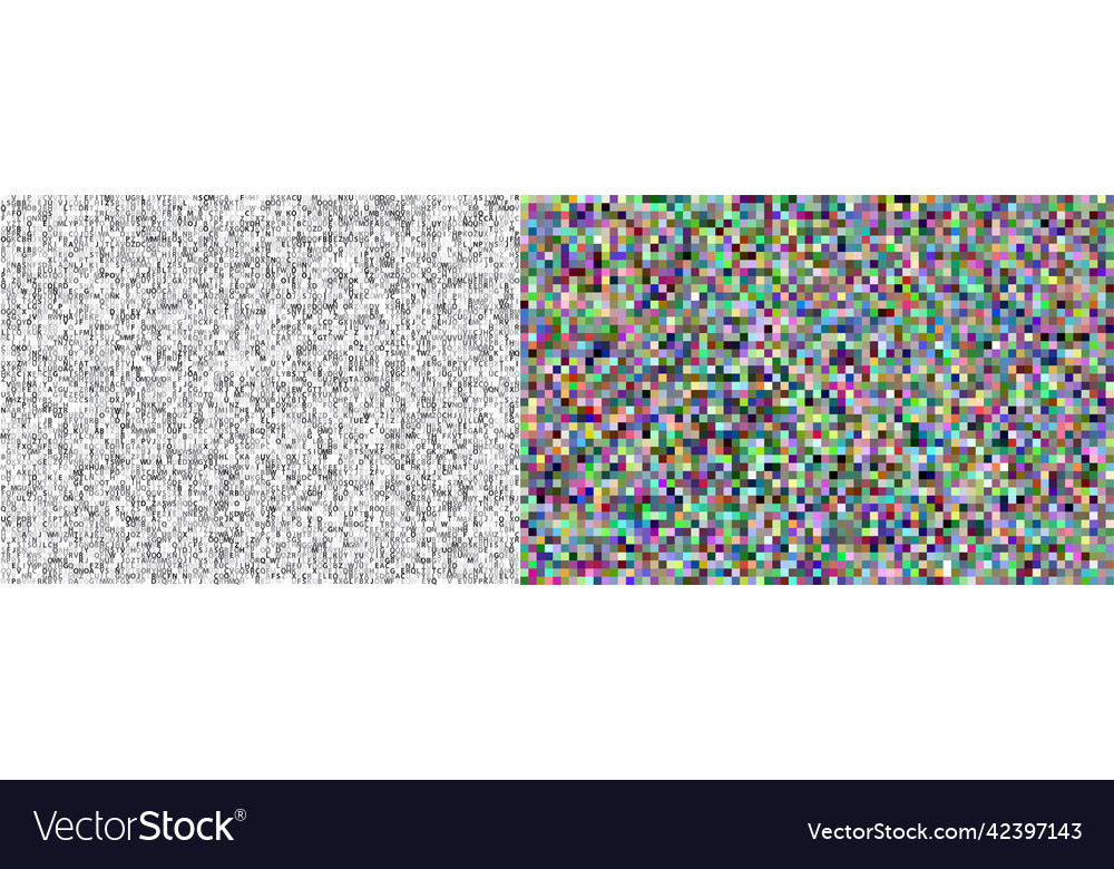 White noise texture set static interference Vector Image