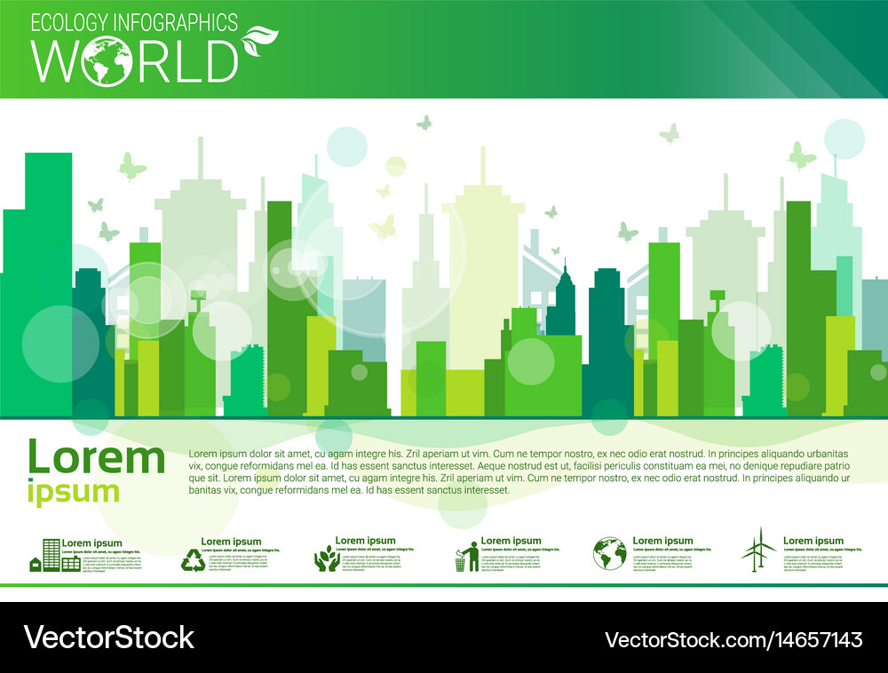 World environmental protection green energy Vector Image
