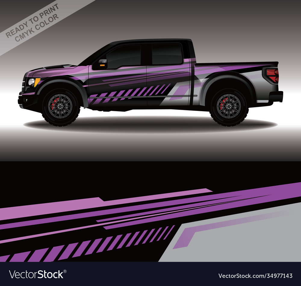 Wrap Car Decal Design Custom Livery Race Rally Vector Image