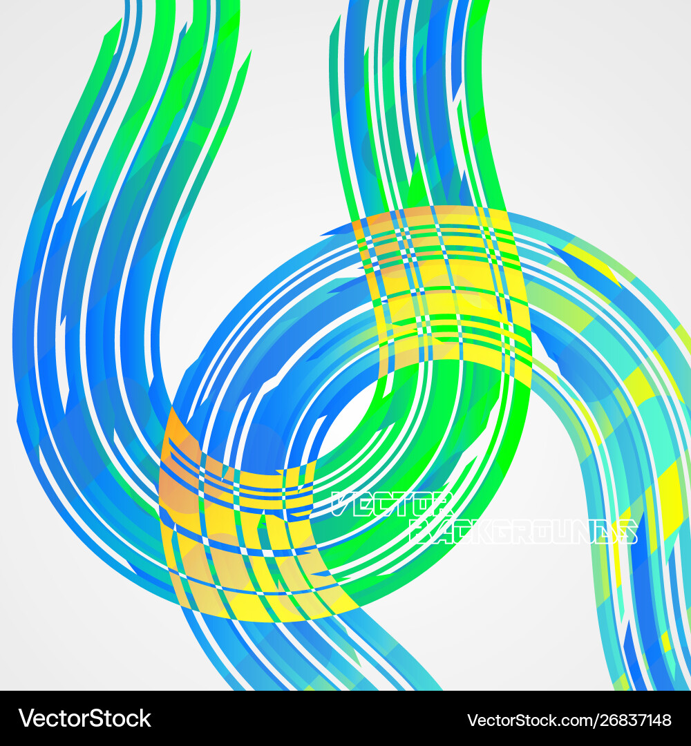 Abstract curved lines colors on a gray Royalty Free Vector