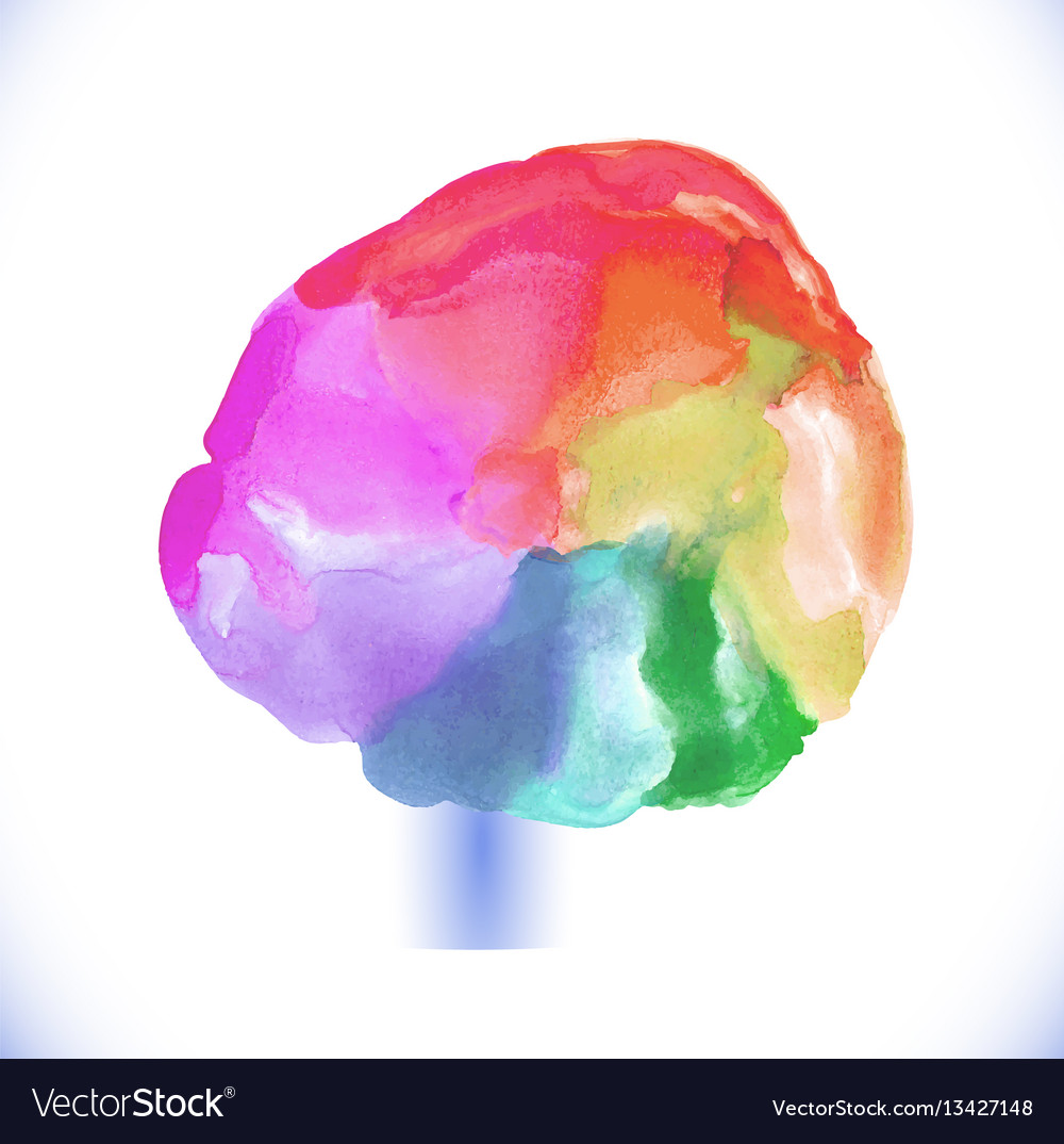 Abstract watercolor rainbow gradient background Vector Image