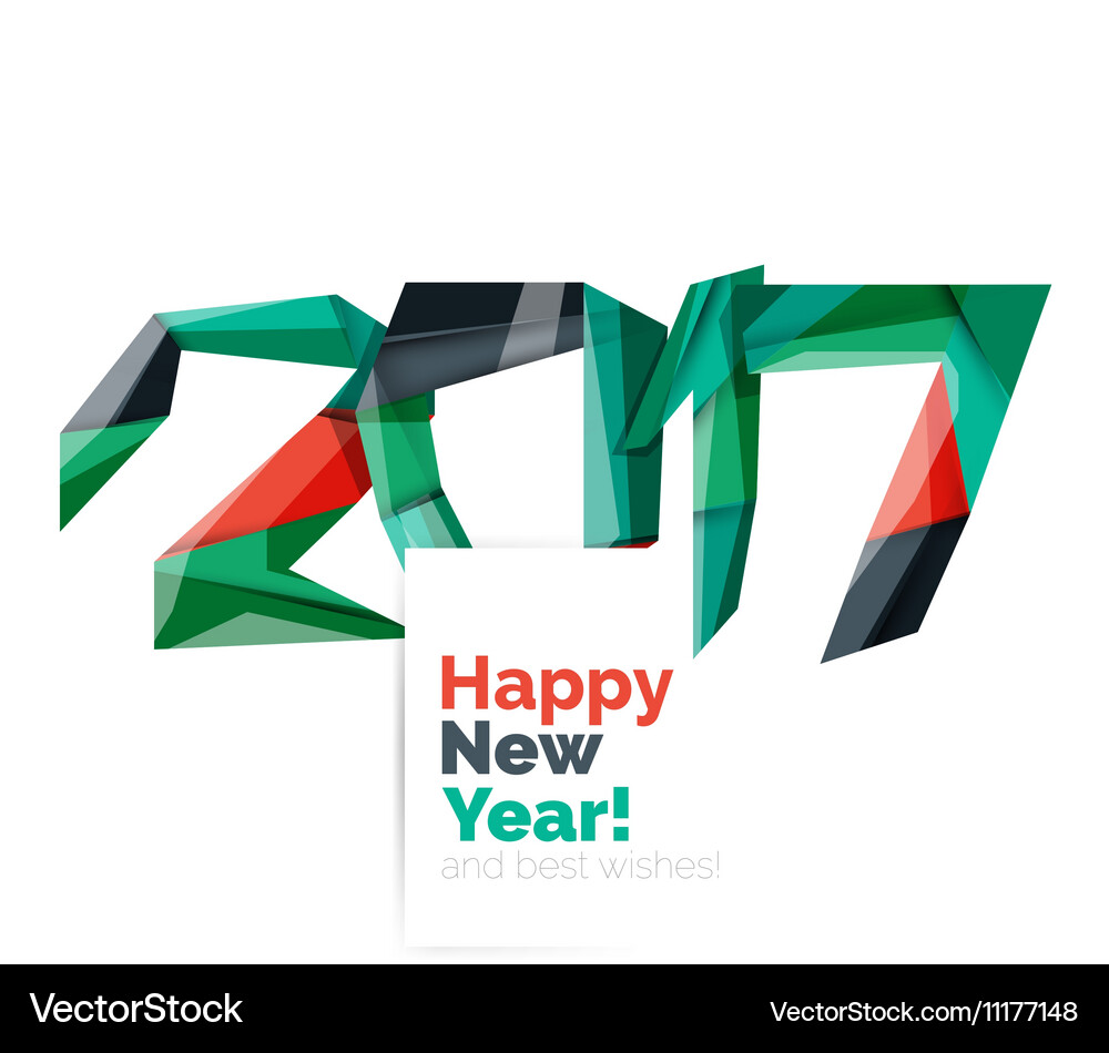 Christmas geometric banner 2017 new year Vector Image