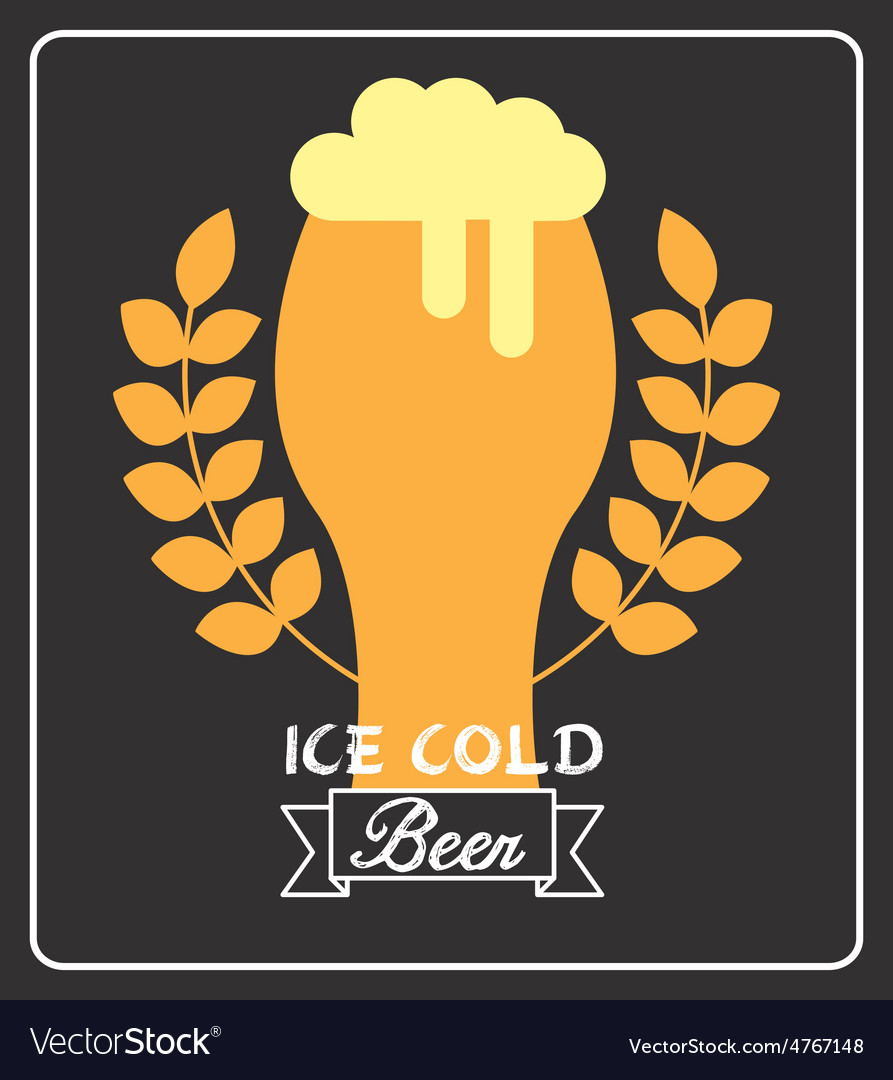 Cold beer Royalty Free Vector Image - VectorStock
