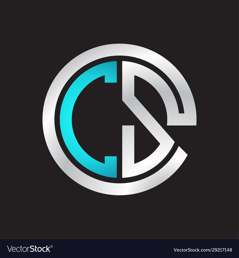 Cs initial logo linked circle monogram Royalty Free Vector