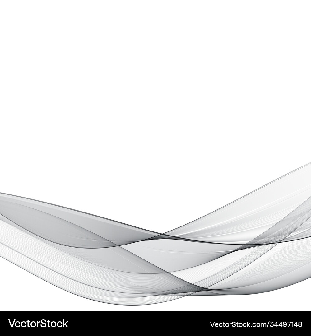 Elegant abstract smooth swoosh speed gray wave Vector Image