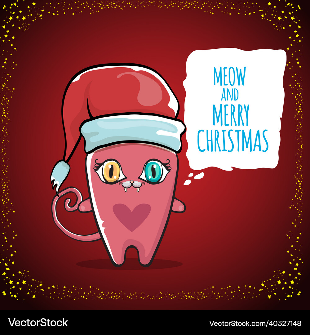 Merry christmas funky greeting card Royalty Free Vector