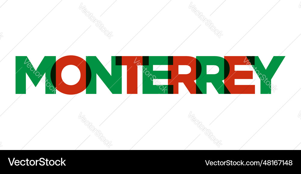 Monterrey in the mexico emblem design Royalty Free Vector