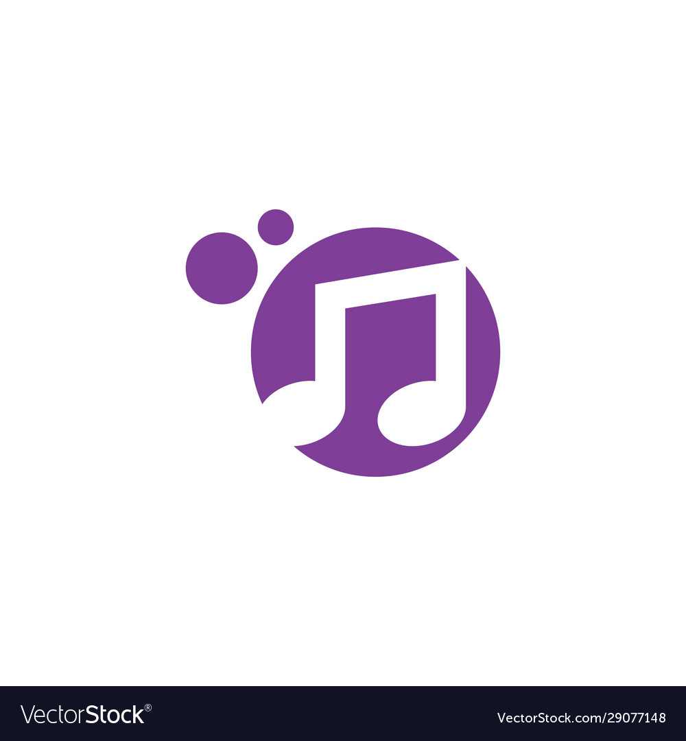 Music note logo Royalty Free Vector Image - VectorStock