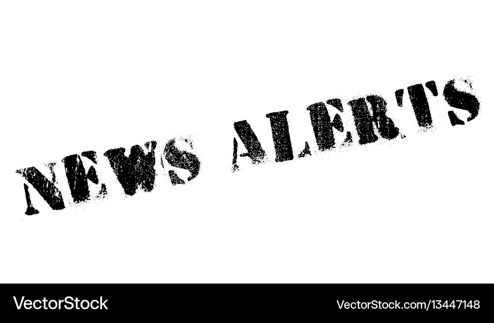 News alerts rubber stamp Royalty Free Vector Image