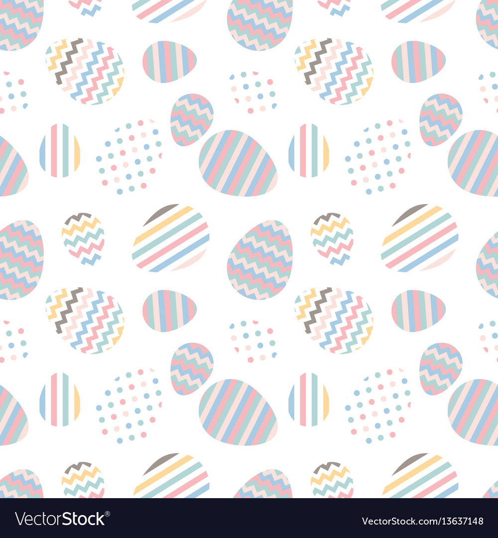 Pastel seamless pattern with easter eggs Vector Image