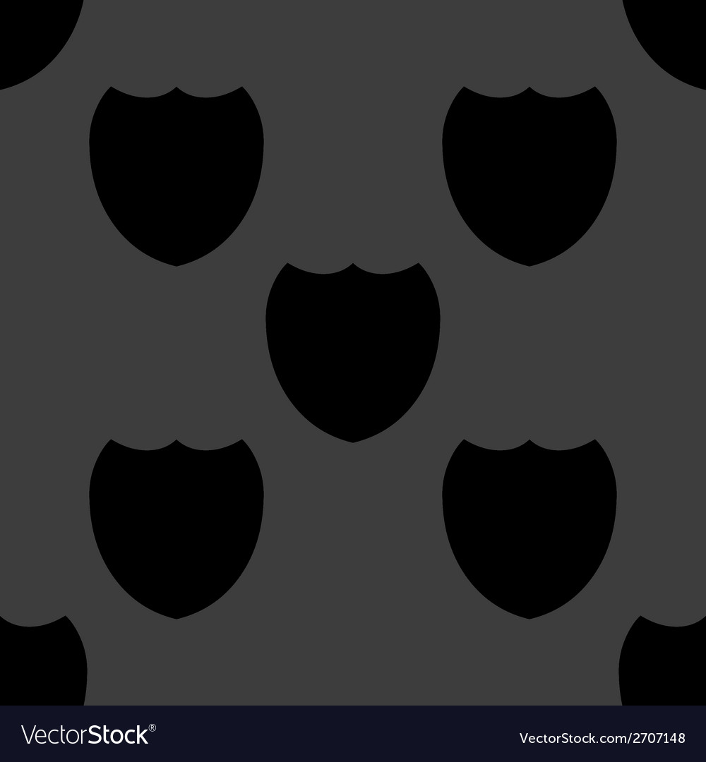 Shield protection web icon flat design seamless Vector Image