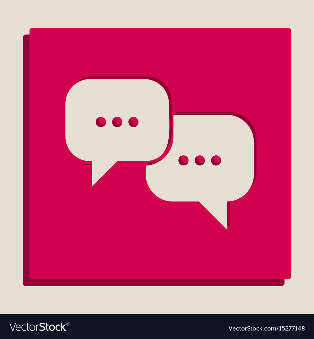 Speech bubbles sign grayscale version Royalty Free Vector