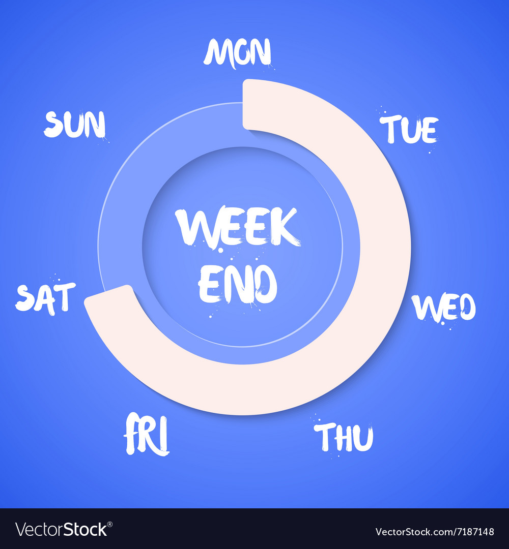 Week loading weekend Royalty Free Vector Image