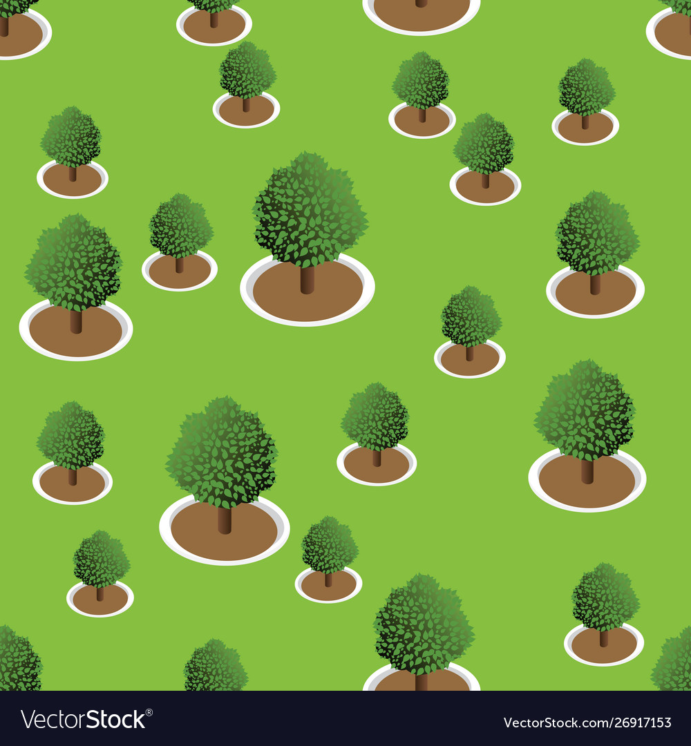 3d forest trees pattern Royalty Free Vector Image