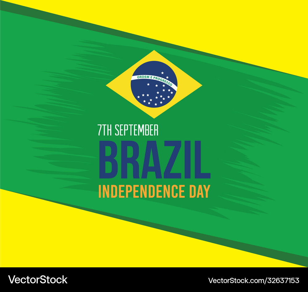 7 september banner brazil independence Royalty Free Vector
