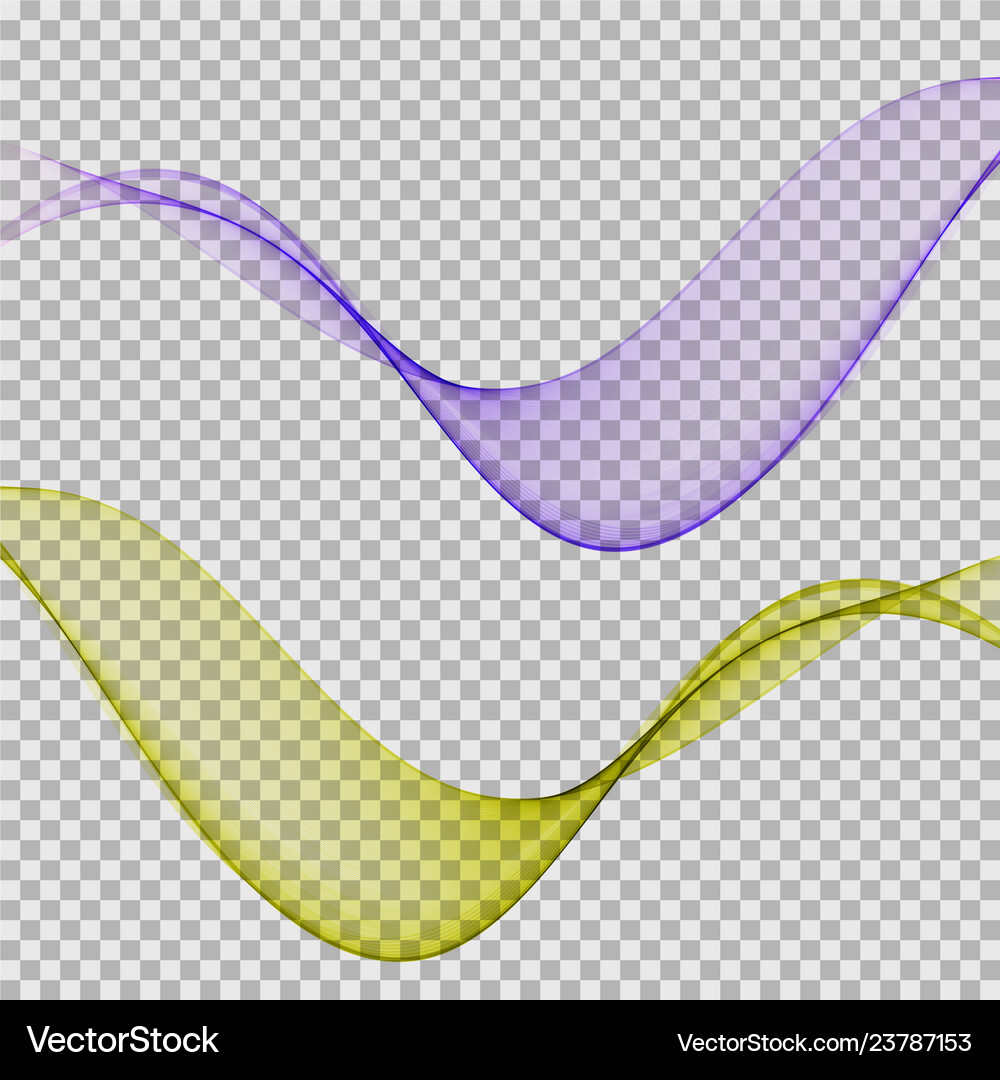 Blue and green wave set of design element Vector Image