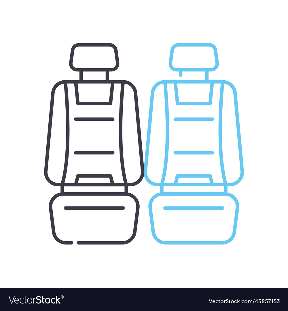 Car seats line icon outline symbol Royalty Free Vector Image Car seats line icon outline symbol Royalty Free Vector Image