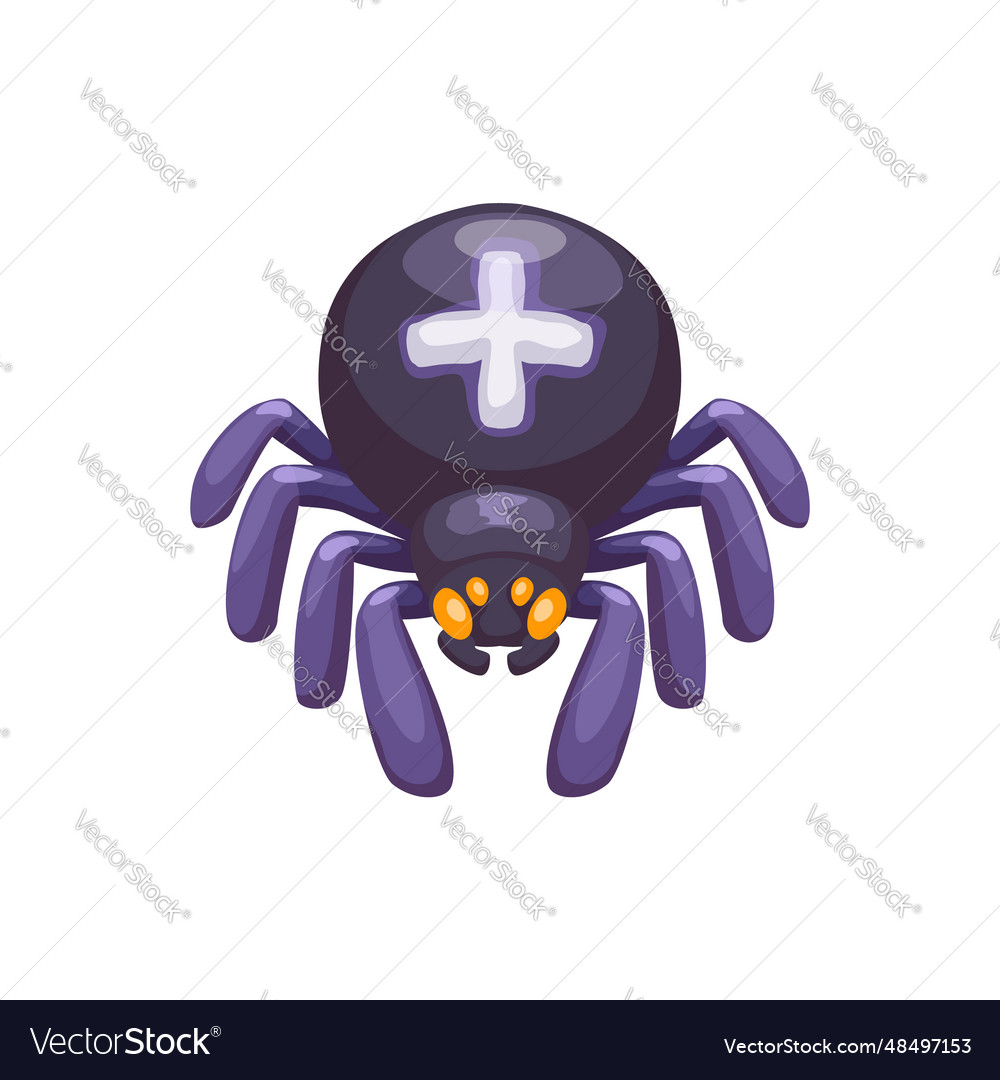 Cartoon spider halloween emoji arachnid Royalty Free Vector