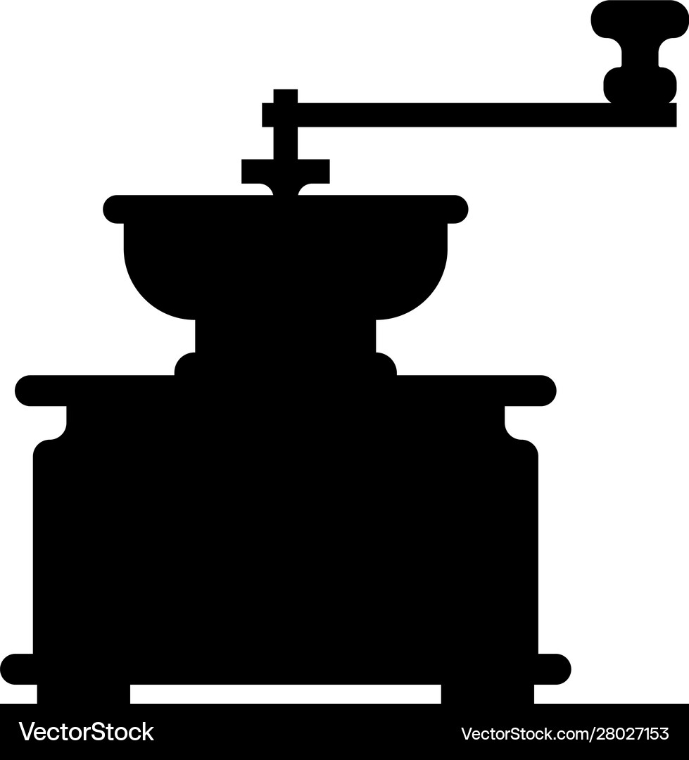 Coffee grinder mill manual manufacture classic Vector Image