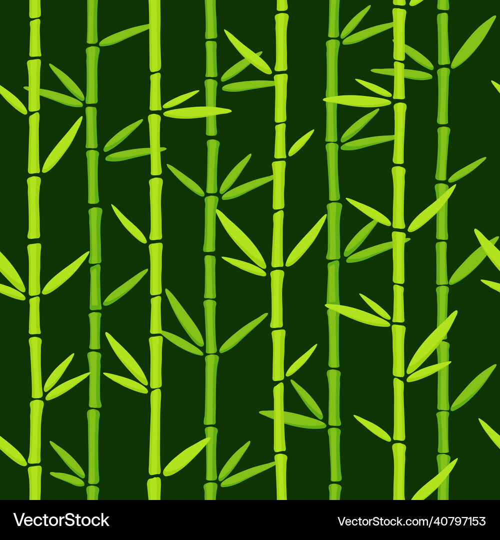 Green bamboo grass pattern Royalty Free Vector Image