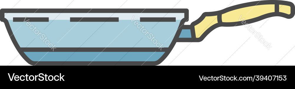 Griddle pan icon color outline Royalty Free Vector Image