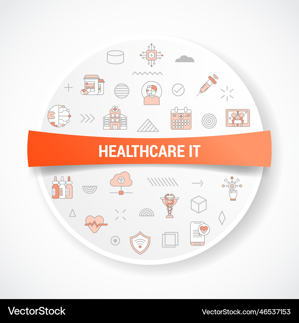 Healthcare it technology information concept Vector Image