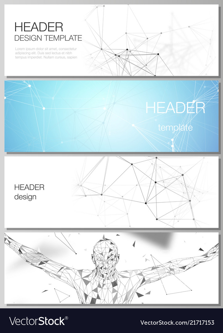 Minimalistic editable layout headers Royalty Free Vector