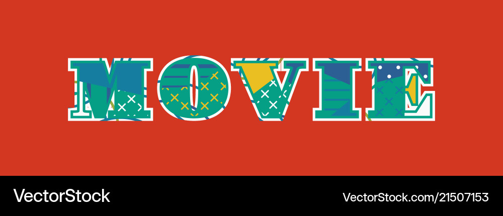 Movie concept word art Royalty Free Vector Image