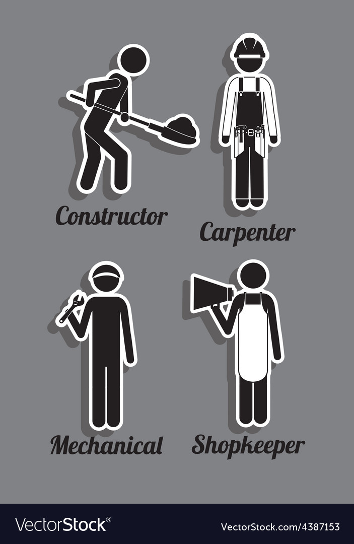 Occupations design Royalty Free Vector Image - VectorStock