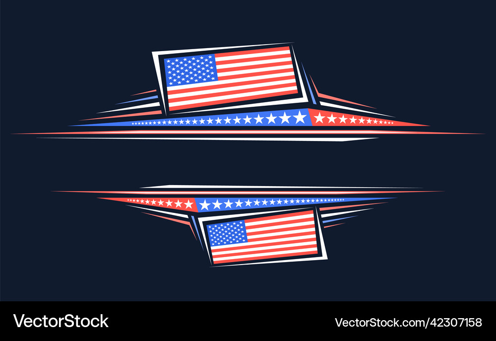 Border for american holidays Royalty Free Vector Image