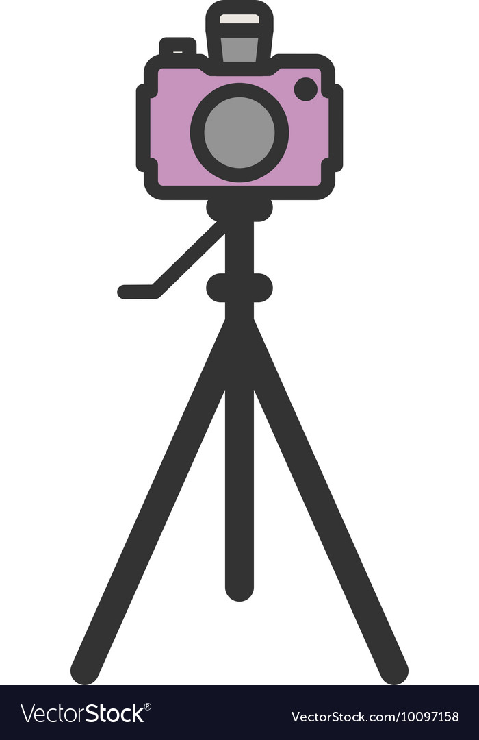 Camera on stand Royalty Free Vector Image - VectorStock