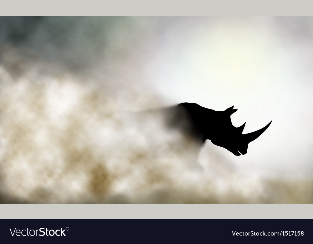 Charging rhino Royalty Free Vector Image - VectorStock