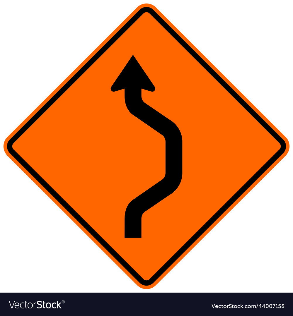 Double reverse curve Royalty Free Vector Image