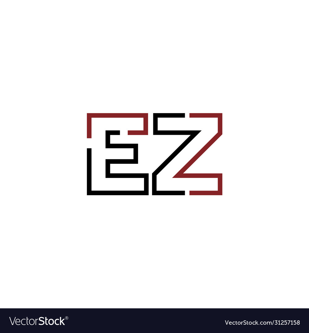 Ez letter logo icon design template elements Vector Image