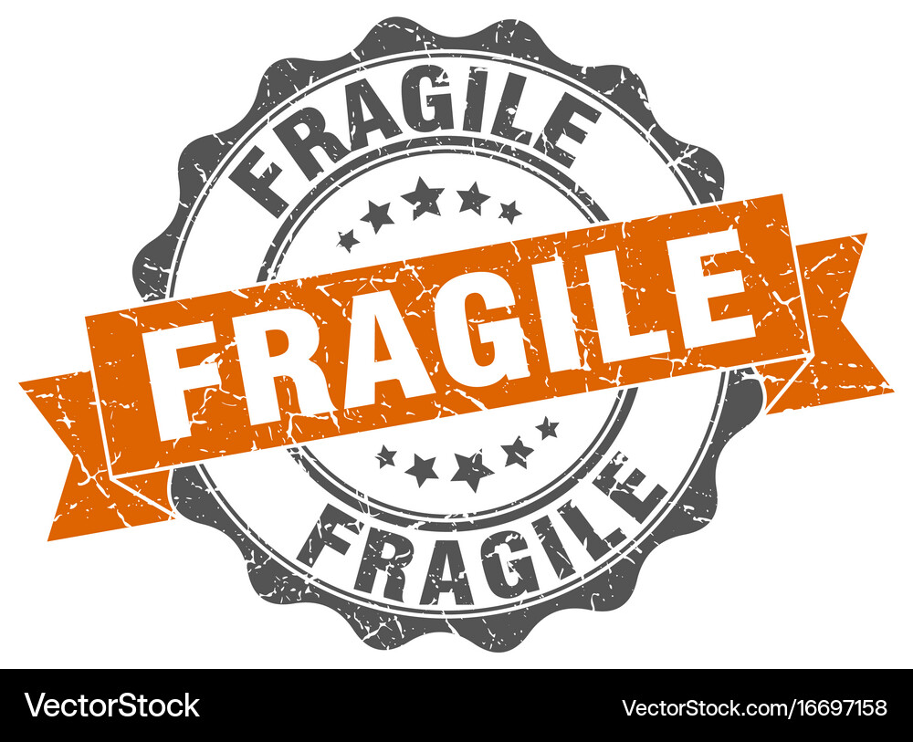 Fragile stamp sign seal Royalty Free Vector Image