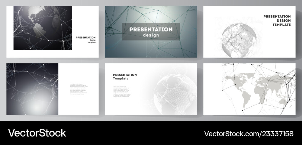 Layout of the presentation slides design Vector Image