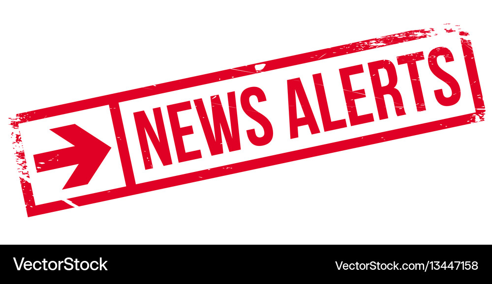 News alerts rubber stamp Royalty Free Vector Image