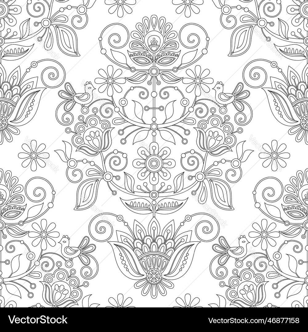 Seamless pattern with the tree of life inspired Vector Image