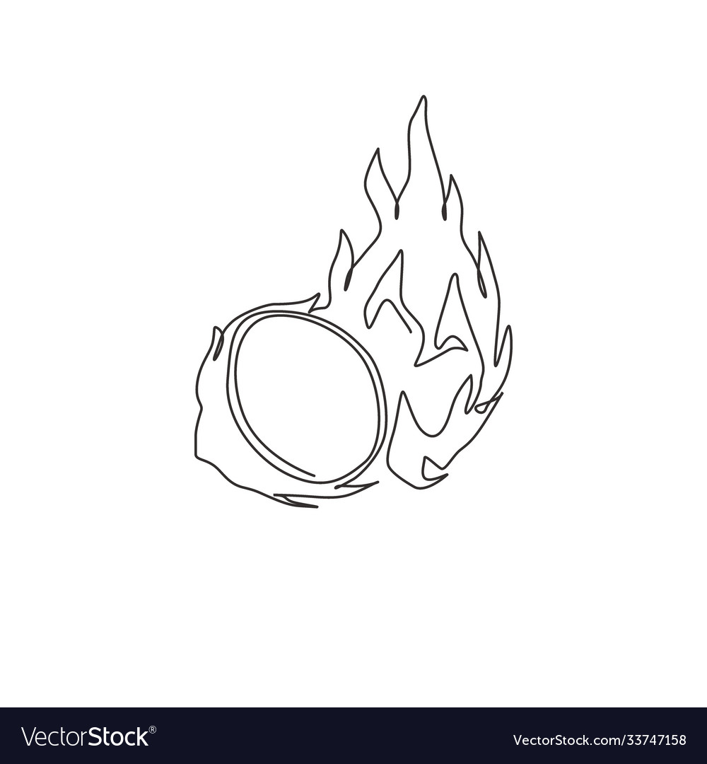 Single Continuous Line Drawing Whole Healthy Vector Image