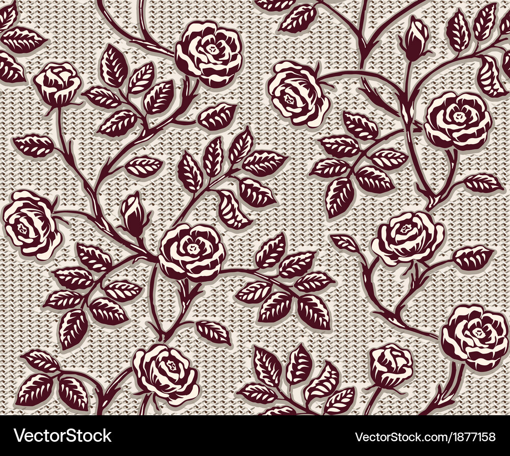 Vintage floral seamless pattern classic hand drawn
