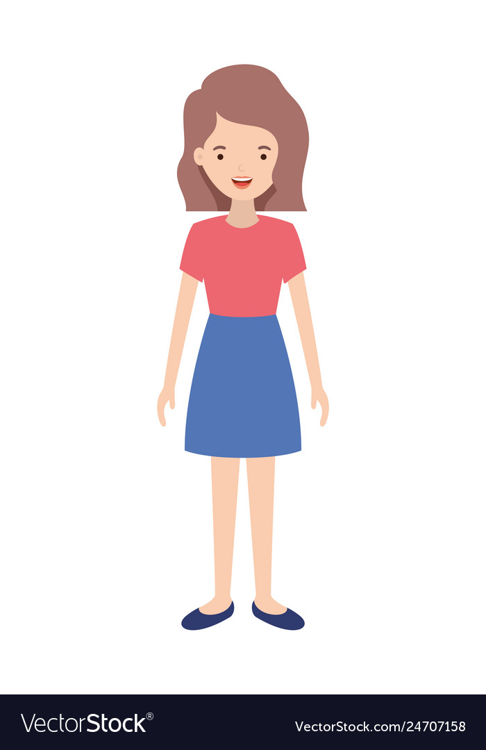 Young woman avatar character Royalty Free Vector Image